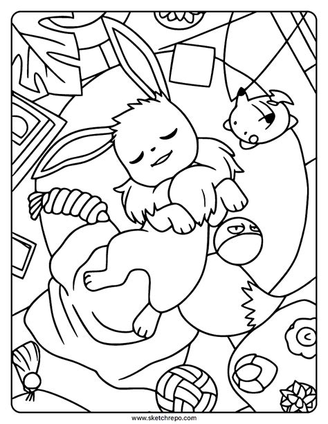 Free Printable Eevee Evolutions Coloring Pages 2025