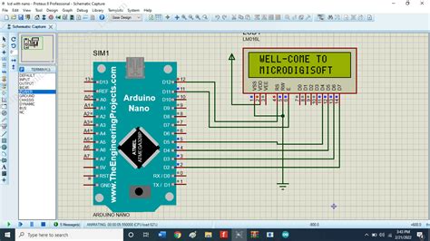 Interfacing Lcd With Arduino Nano On Proteus
