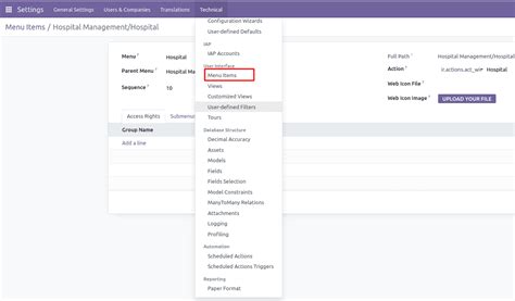 Menu Action Views Odoo 16 Developement Book