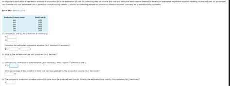 Solved An Important Application Of Regression Analysis In