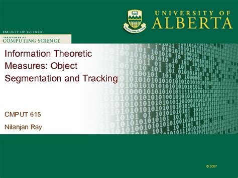 Faculty Of Computer Science Information Theoretic Measures Object