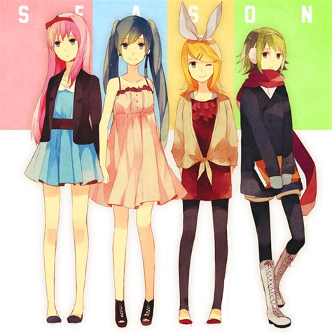 Hatsune Miku Kagamine Rin Megurine Luka And Gumi Vocaloid Drawn By Shimatsu Danbooru