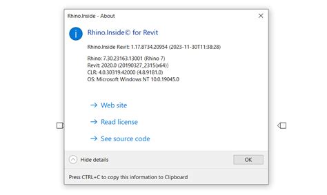 error while trying to access the various apis in rhinoinside revit