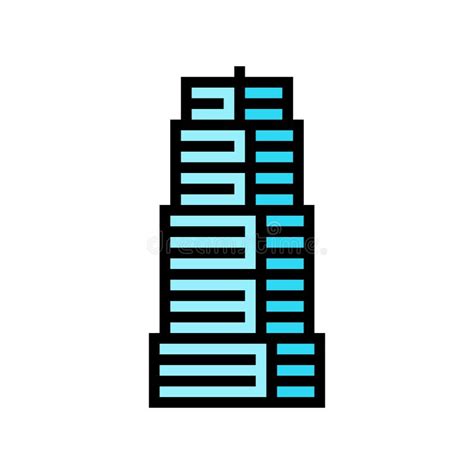 Department Bank Building Color Icon Vector Illustration Stock Illustration Illustration Of