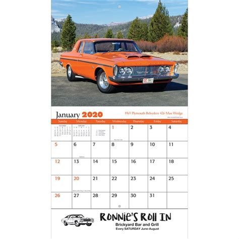 Early Cars Executive Calendars Custom Printed With Your Logo