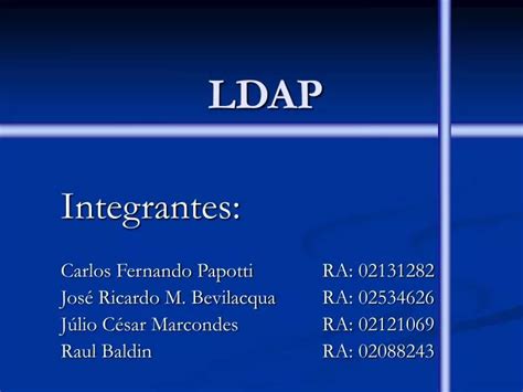 PPT LDAP PowerPoint Presentation Free Download ID 926223