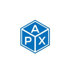 Apx Letter Logo Design On White Background Vector Image