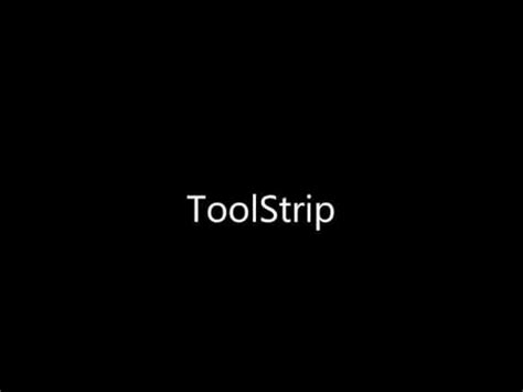 Windows Forms ToolStrip MenuStrip StatusStrip YouTube