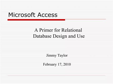 Microsoft Access Powerpoint Final Ppt Databases Computer Software
