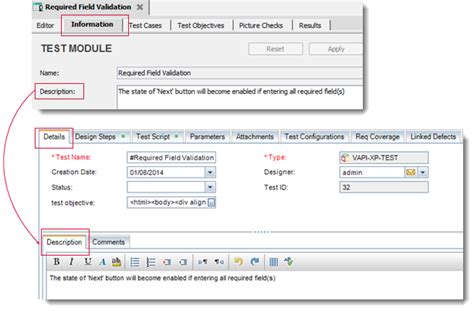 Test Entity Mappings Between Testarchitect And Quality Center