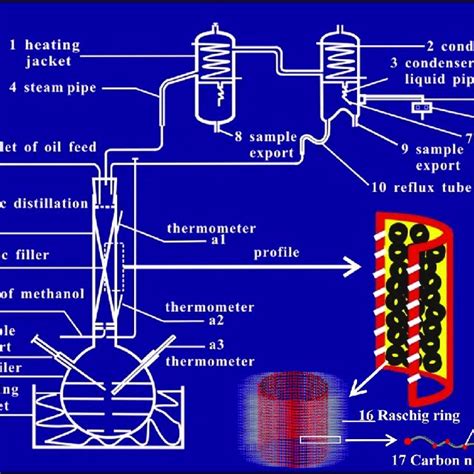 The Schematic Show Of The Catalytic Distillation Apparatus For The