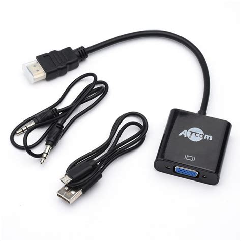Адаптер переходник Atcom Hdmi Vga At1014 0 1 м купить с доставкой по выгодным ценам в