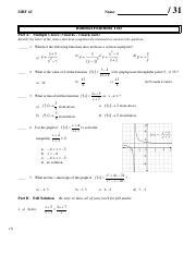 MHF Unit Test Q F Pdf MHF U Name Rational Functions Test Part A Multiple