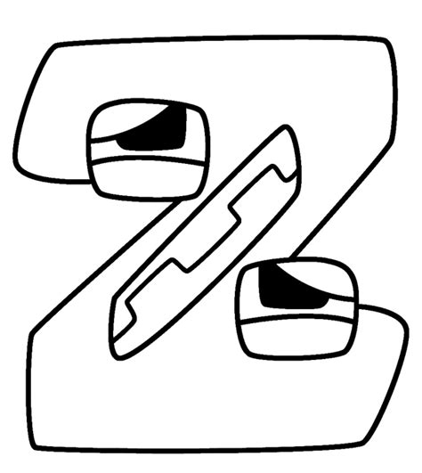 Alphabet Lore Z Coloring Pages