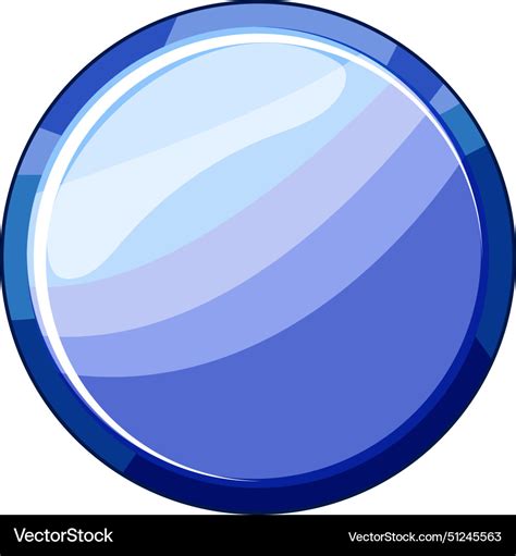 Template Round Game Button Cartoon Royalty Free Vector Image