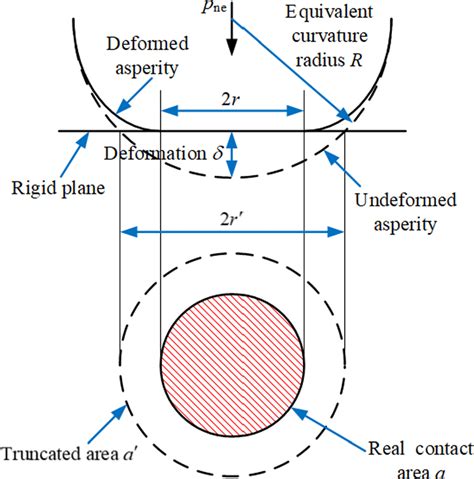 An Elastic Asperity Contact With A Rigid Flat Surface Download Scientific Diagram