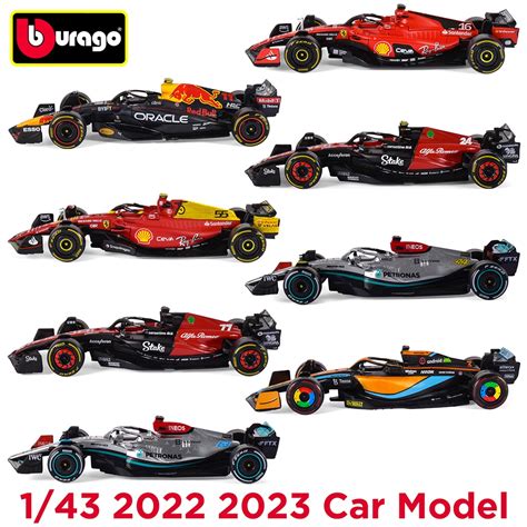 Bburago 1:43 Mercedes W14 Red Bull RB19 Ferrari SF23 Alpine A523 Alfa ...