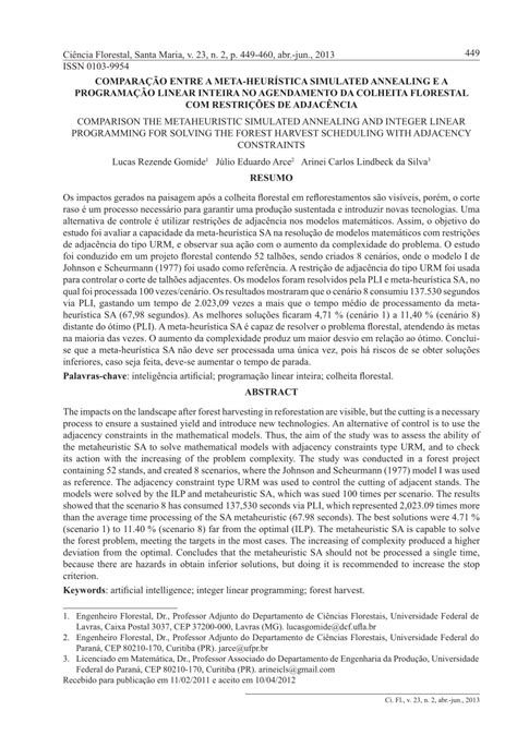 Pdf Comparison The Metaheuristic Simulated Annealing And Integer