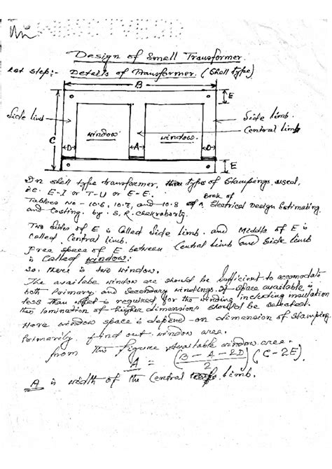 Small Transformer Design Electrical Machine Design Studocu