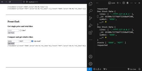information security stock price checker javascript the