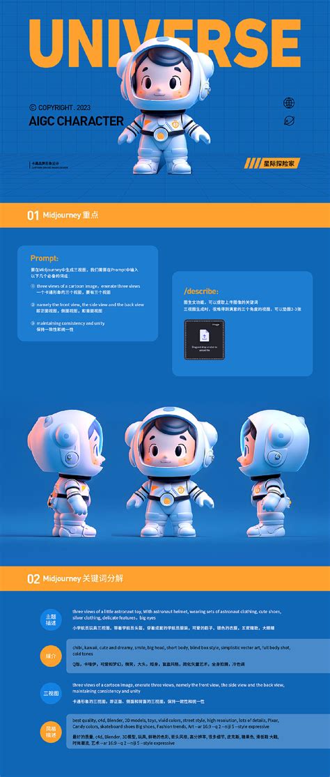 Aigc卡通形象ip设计 小小宇航员智画柒月 站酷zcool