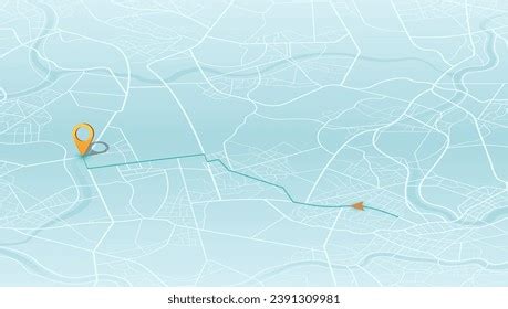 Gps Tracking Map Abstract Isometric Location Stock Vector Royalty Free Shutterstock