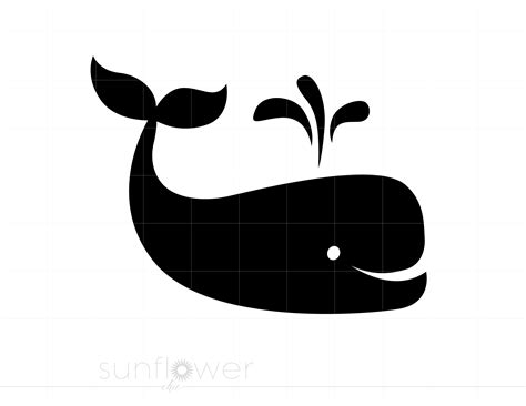 Whale Svg Whale Clipart Whale Silhouette Cut File Vector Whale