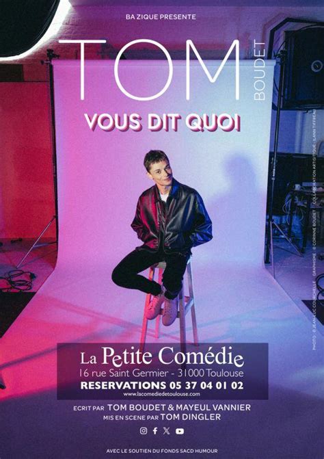Tom Boudet One Man Show Billet And Réservation