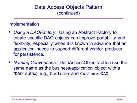 The Data Access Object Pattern Structural Not A Gof Pattern