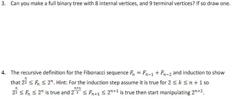 Solved 3 Can You Make A Full Binary Tree With 8 Internal