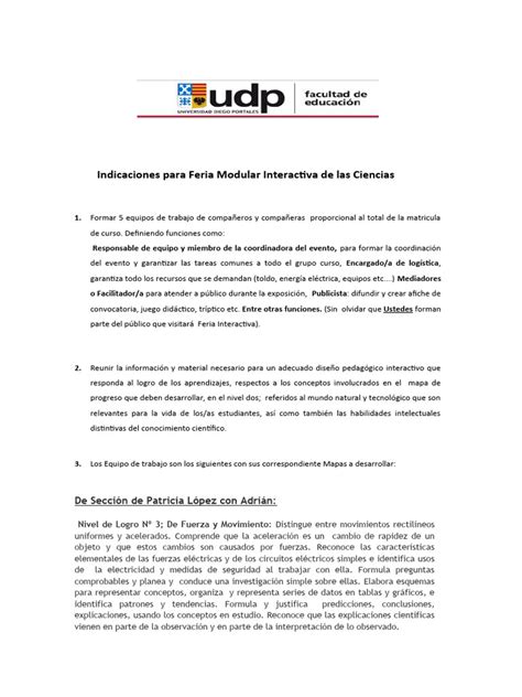 Indicaciones Para Feria Modular Interactiva De Las Ciencias De Didáctica Pdf Hipótesis