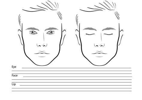 Male Face Template