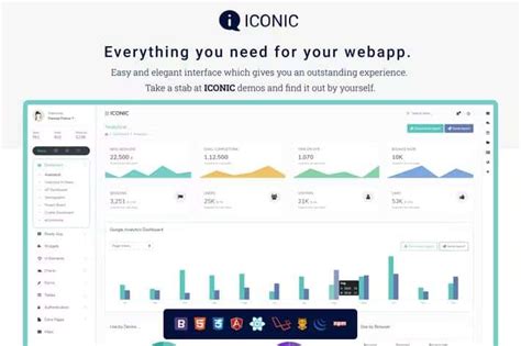 Iconic HTML ReactJS Angular Laravel Boiler Plate Bootstrap Admin Dashboard Template Latest