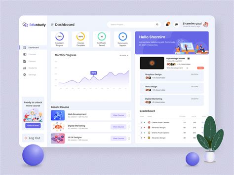 Education Dashboard Ui Design Behance