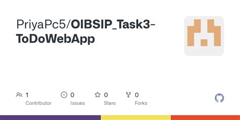 GitHub PriyaPc5 OIBSIP Task3 ToDoWebApp