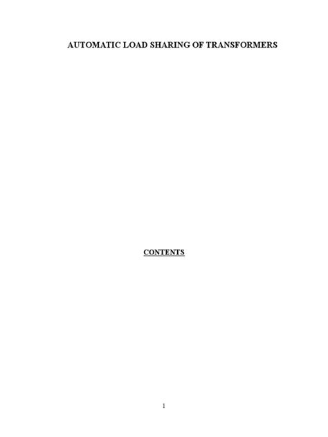 Automatic Load Sharing Transformer Pdf Microcontroller Random Access Memory