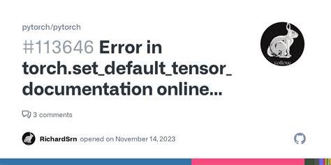 Error In Torch Set Default Tensor Type Documentation Online Depreciated Issue 113646
