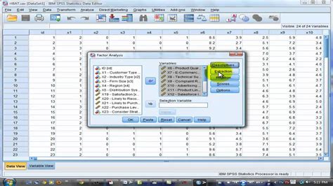 Factor Analysis Tutorial Using Spss V20 Youtube
