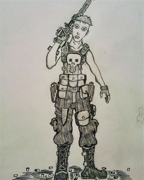 The Punisher Female By Grumpyartist On Deviantart
