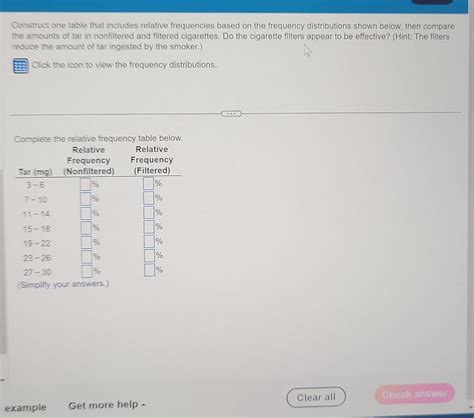 solved construct one table that includes relative