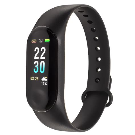 Фитнес Браслет Smart Band M3 Plus Black LED Экран Цветной Блютуз 4.1 ...