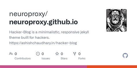 Github Neuroproxy Hacker Blog Is A Minimalistic Responsive Jekyll Theme