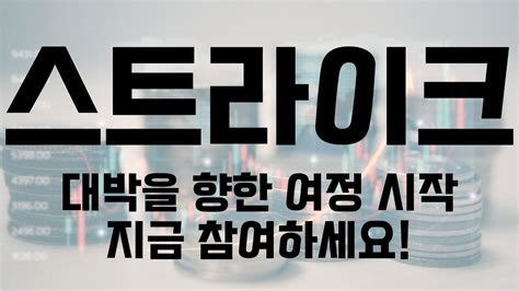 코인 스트라이크 스트라이크 코인전망 목표가와 함께성장할 내용들 알려드립니다 Youtube