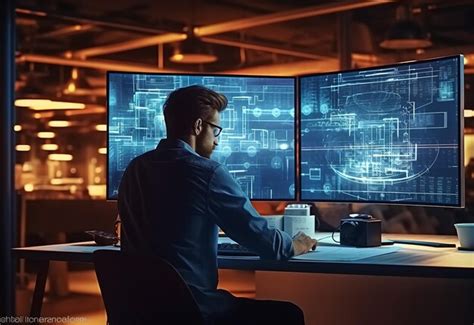 Premium Photo Photo Portrait Of Software Developer Doing Working Programming Using Computer