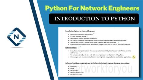 Python For Network Engineer Introduction To Python Video 0 Youtube