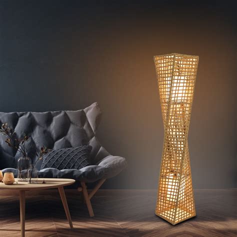 Wicker Floor Lamp Etsy