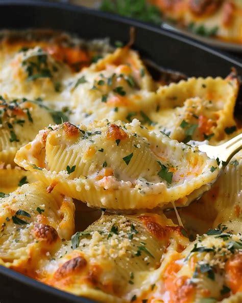 Seafood Stuffed Shells Cooked By Lina