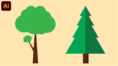 How To Draw Trees Adobe Illustrator Tutorial Web Design Tutorials