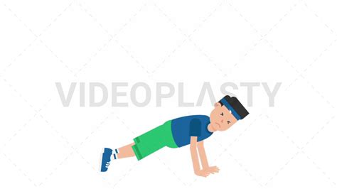 Man Doing Push Ups Royalty Free Stock Animation VideoPlasty
