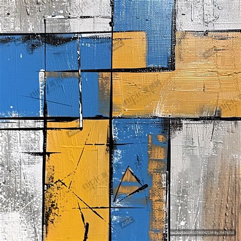 Ai创作图现代简约色块装饰画 高清色块抽象油画图片 方块色油画 色块涂鸦抽象油画 块面抽象画 块面抽象油画 色块油画抽象画 几何色块装饰画